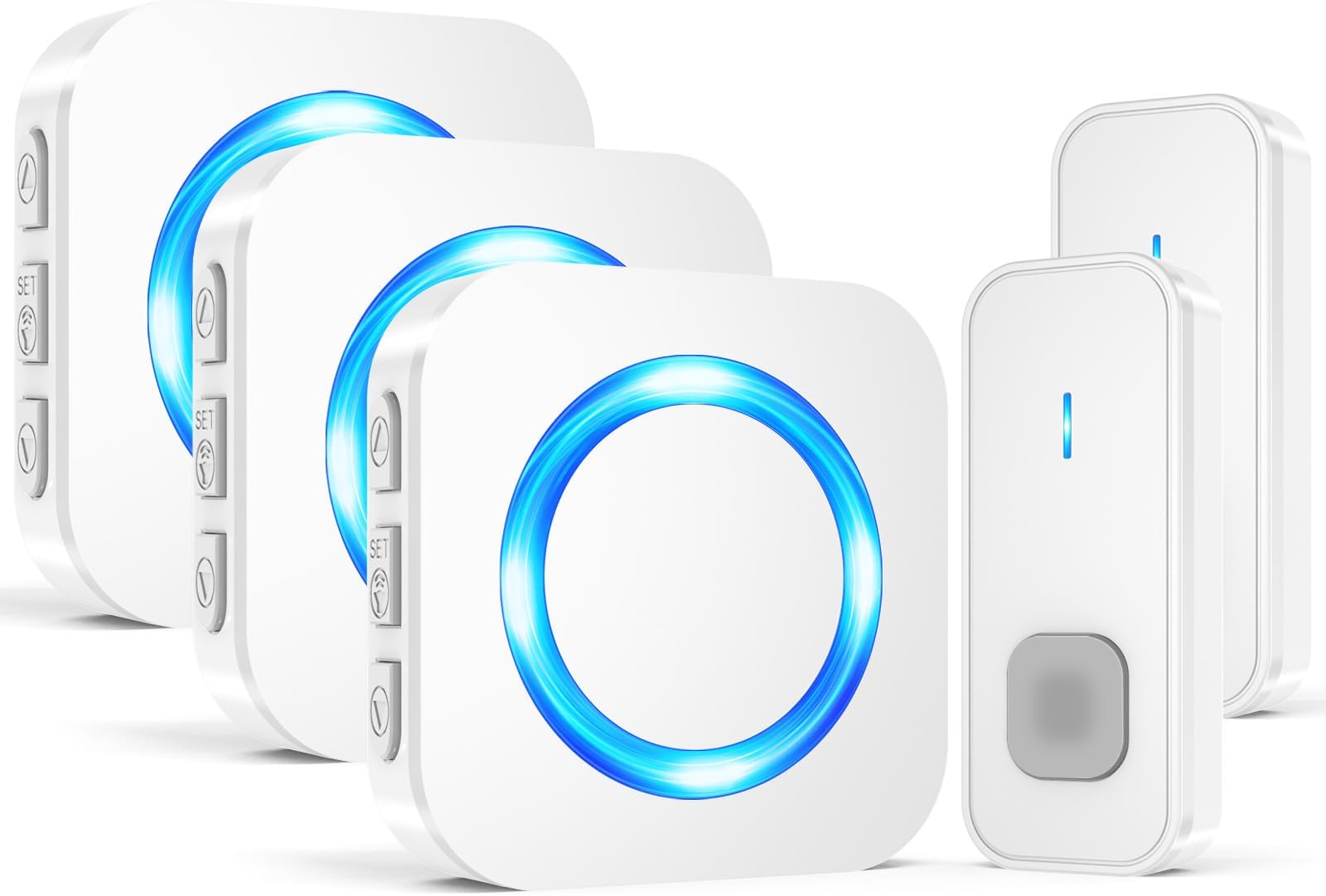 Wireless Doorbell, 1,200ft Wireless Range Doorbell,5 Volume Levels Loud ...