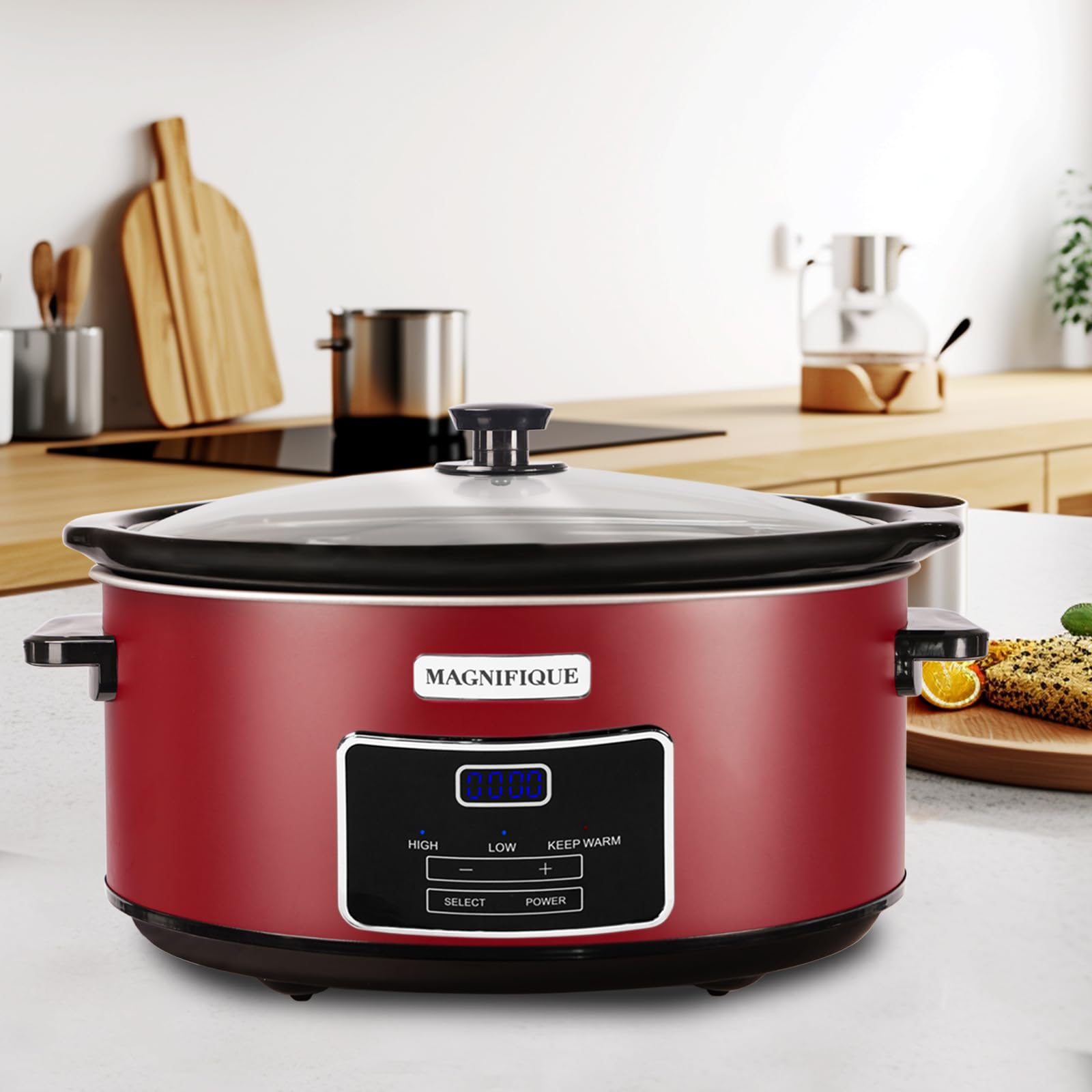 [NEW] MAGNIFIQUE Oval Digital Slow Cooker with Keep Warm Setting ...