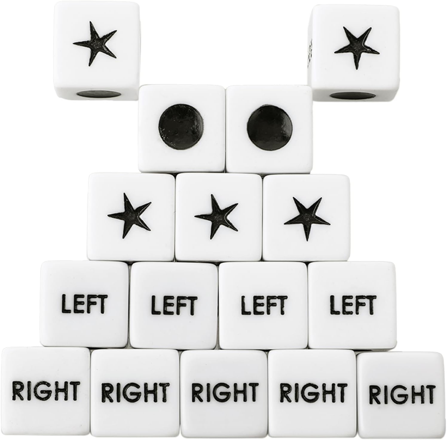 Amazon.com: Amaxiu 16 Pcs Left Right Center Dice,16mm Standard Size ...