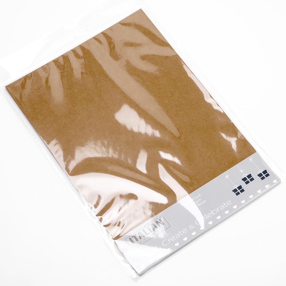Italian Options 250GSM Kraft Card Craft Paper 10 Sheets, A4 Size, Brown ...