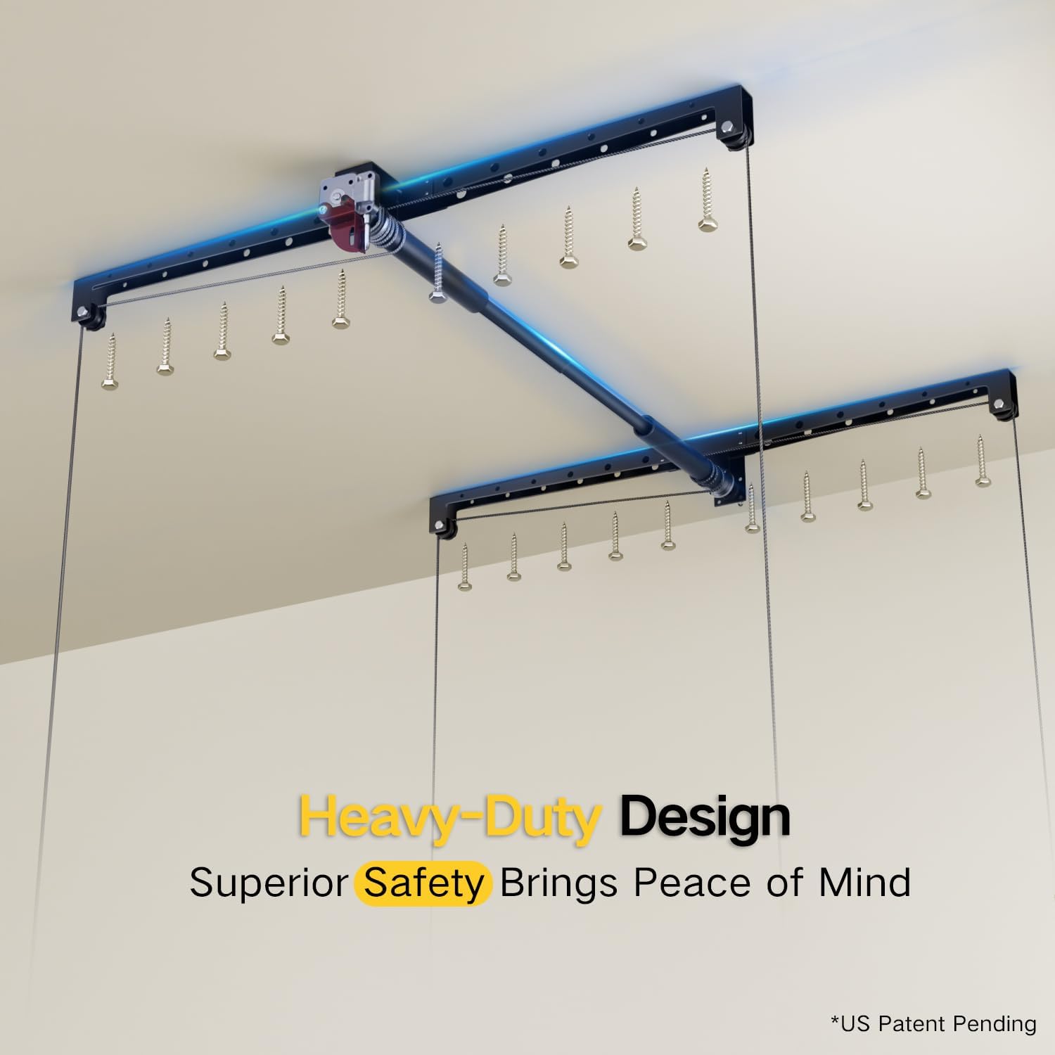 Snapklik.com : Overhead Garage Storage Rack, 4x4 Ft Garage Ceiling ...