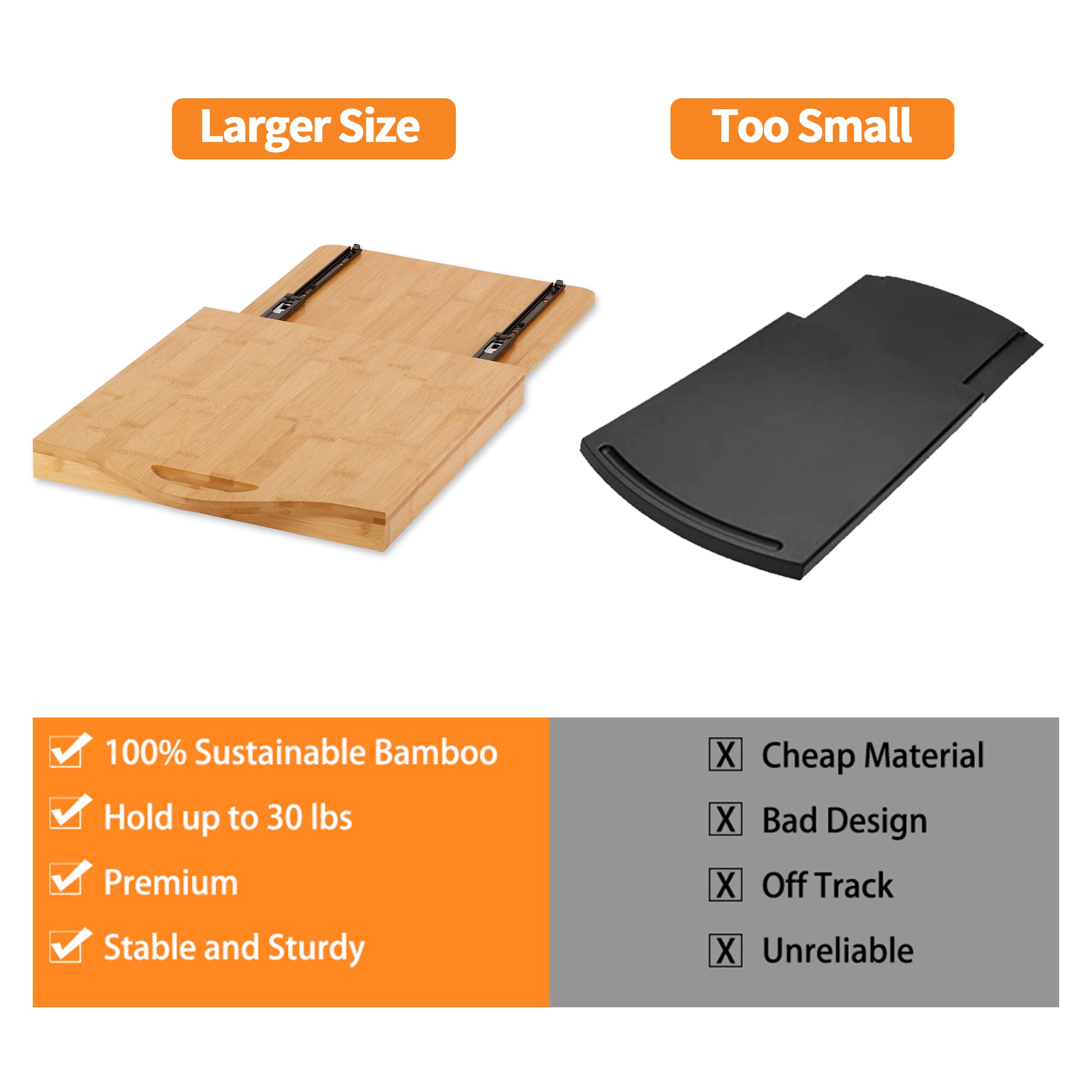 Snapklik.com : Bamboo Sliding Tray For Coffee Maker, Appliance Sliders ...