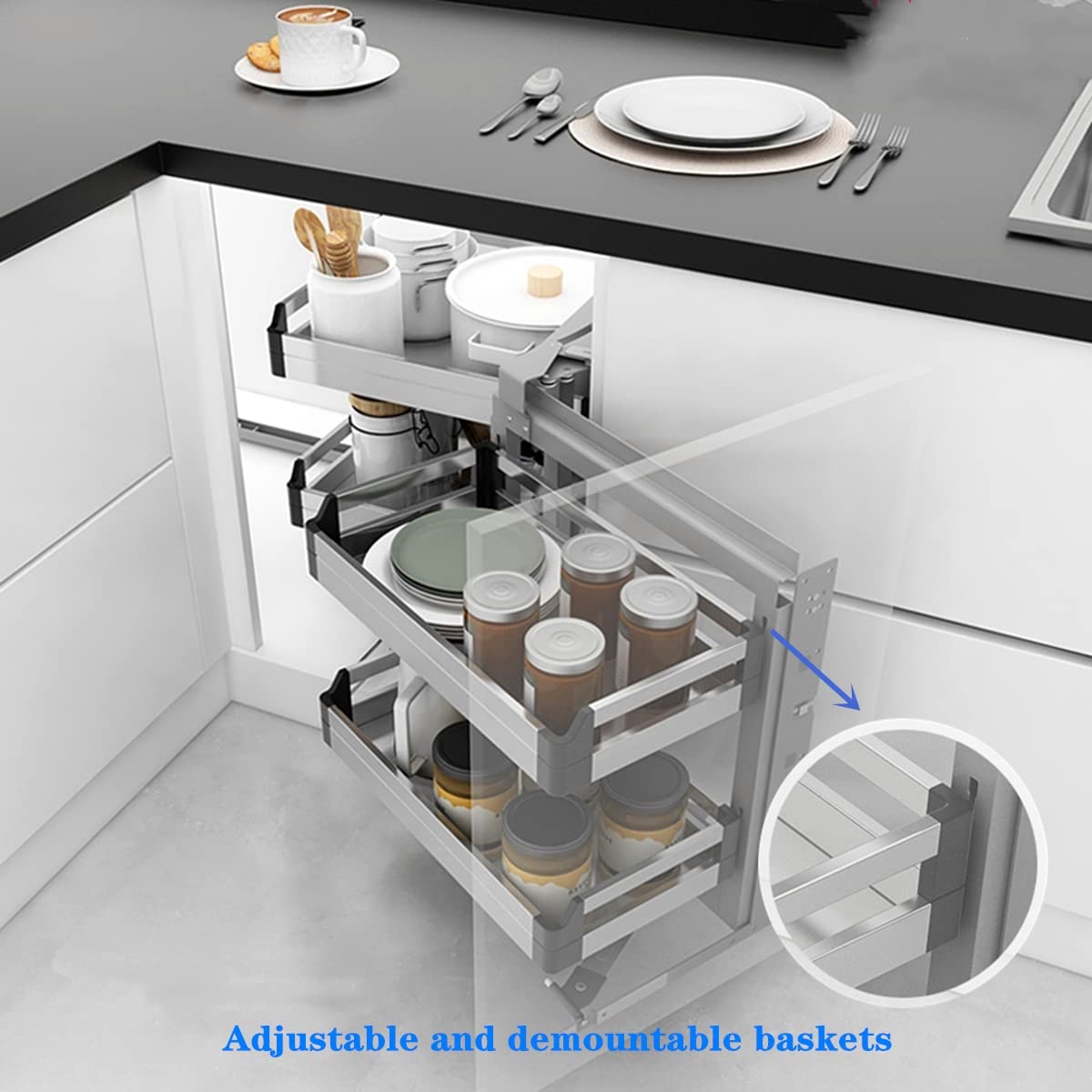 Buy Blind Corner Cabinet Pull Out 15 Inch Opening,Blind Corner Cabinet ...