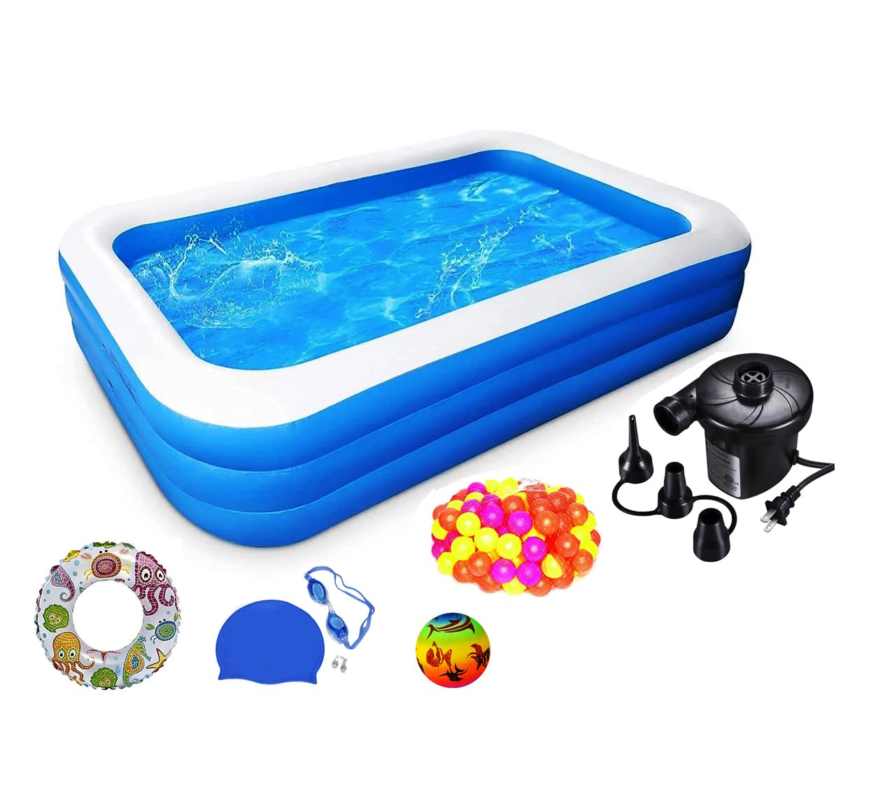 Buy Kabello 10 Feet Inflatable Swimming Pool Bathtub Indoor Outdoor ...