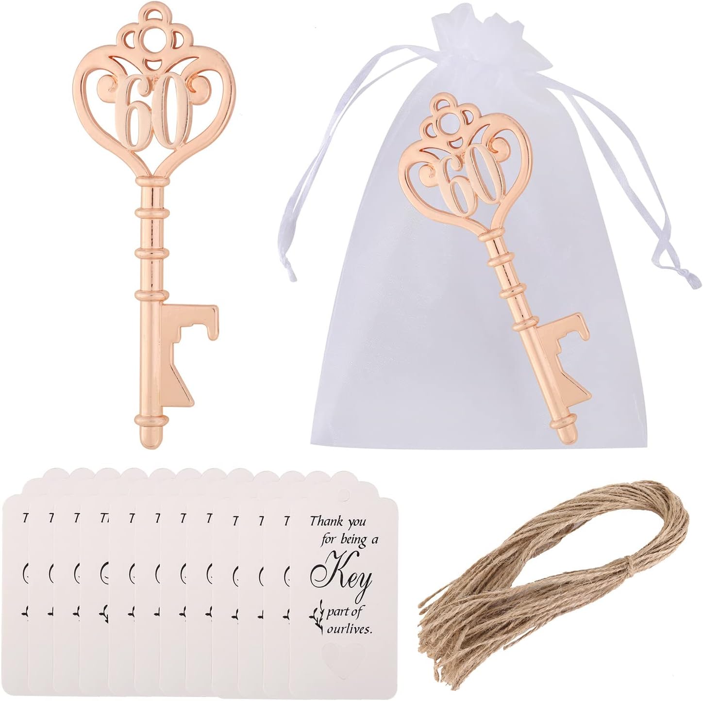 Amazon.com: WAYTOSUC 36Pcs Key Bottle Opener 60th Birthday Party Favors ...