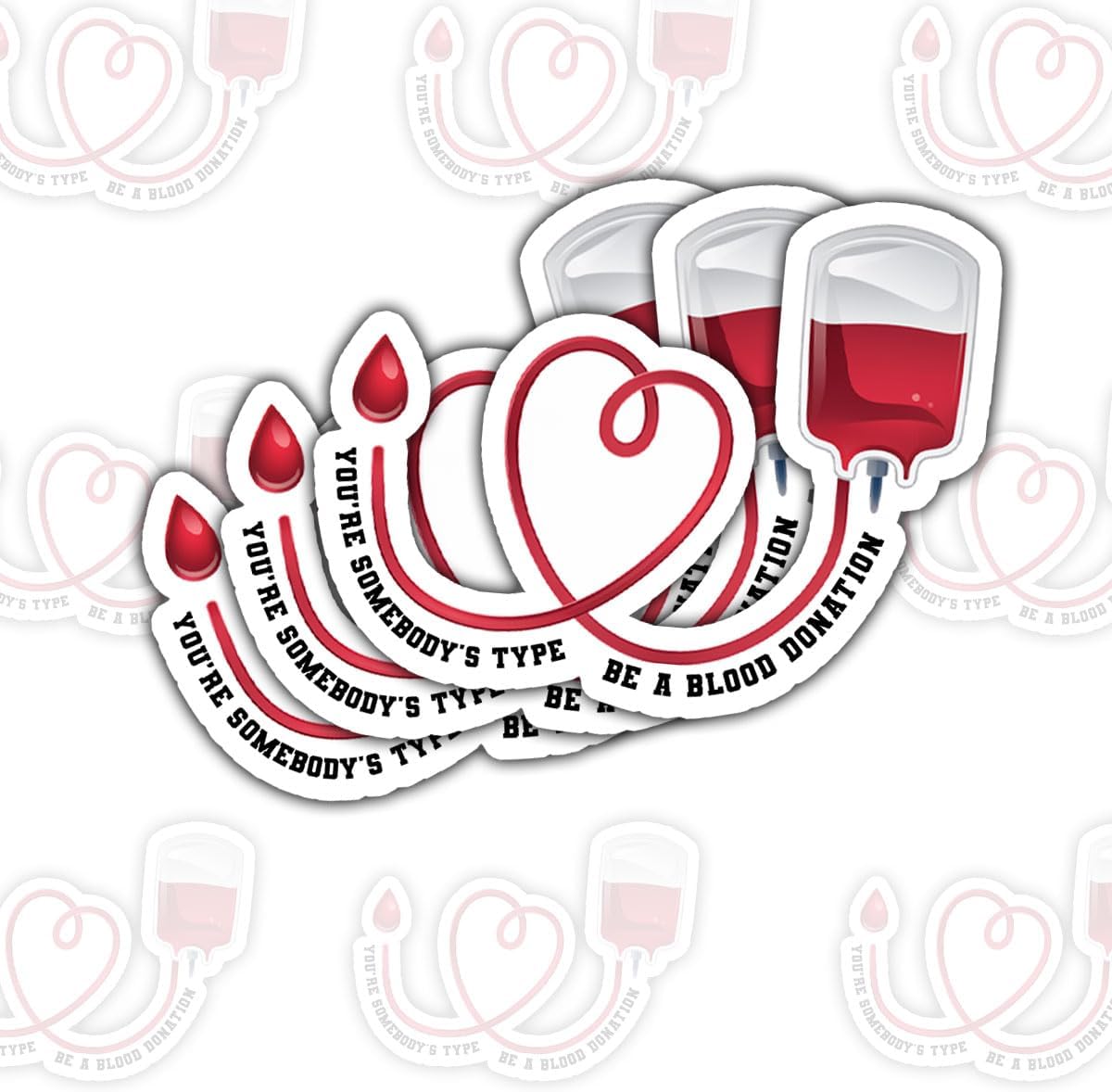 Amazon.com: 3 Pcs You're Somebody's Type Blood Donation Sticker – Funny ...