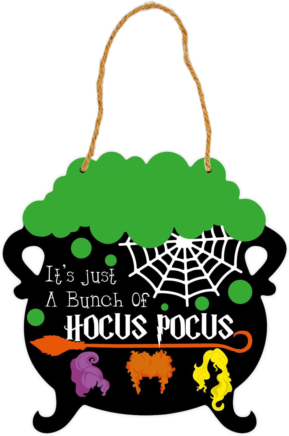 Amazon.com: Ahzemepinyo Halloween Witches Character Door Sign Halloween ...