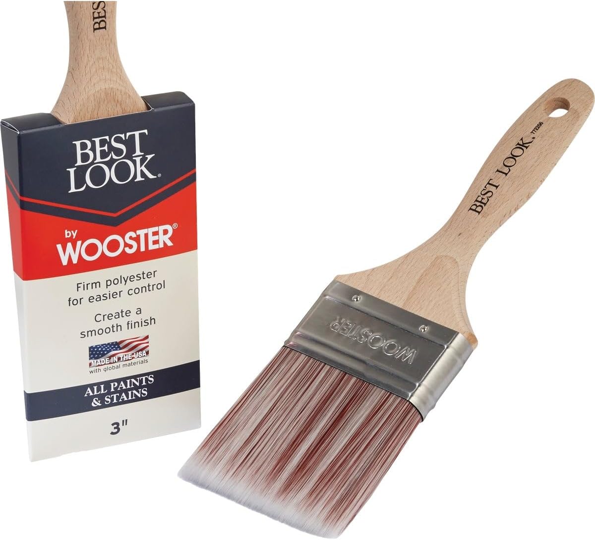 Amazon.com: Best Look by Wooster 3 in. Flat Paint Brush - 1 Each ...