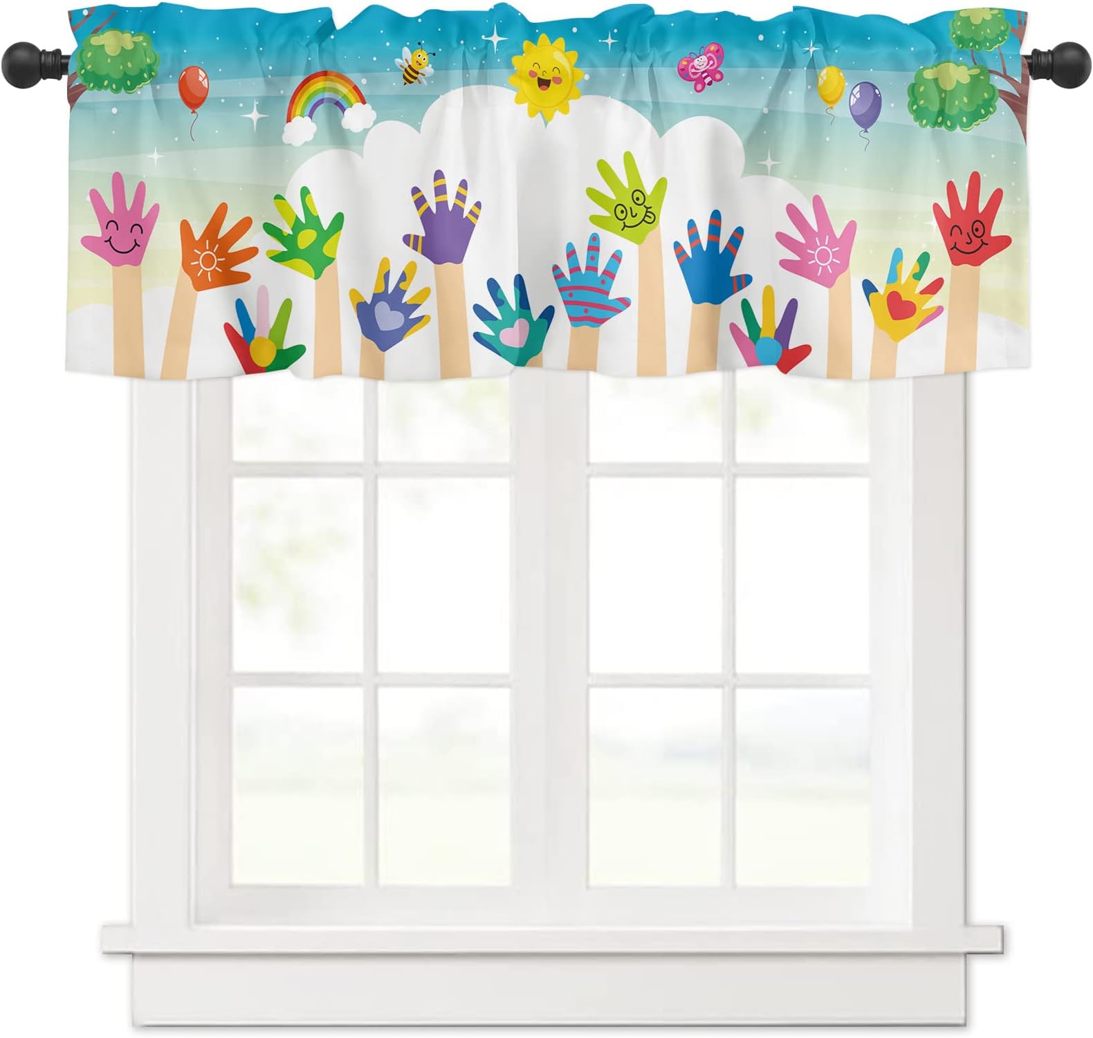 Amazon.com: Homechoid Children's Day Curtain Valance for Windows/Living ...