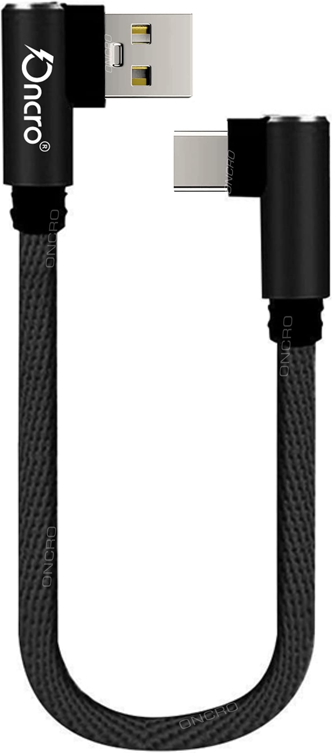 ONCRO® Nylon braided 90 Degree right angle L shape USB cable Data Cable ...