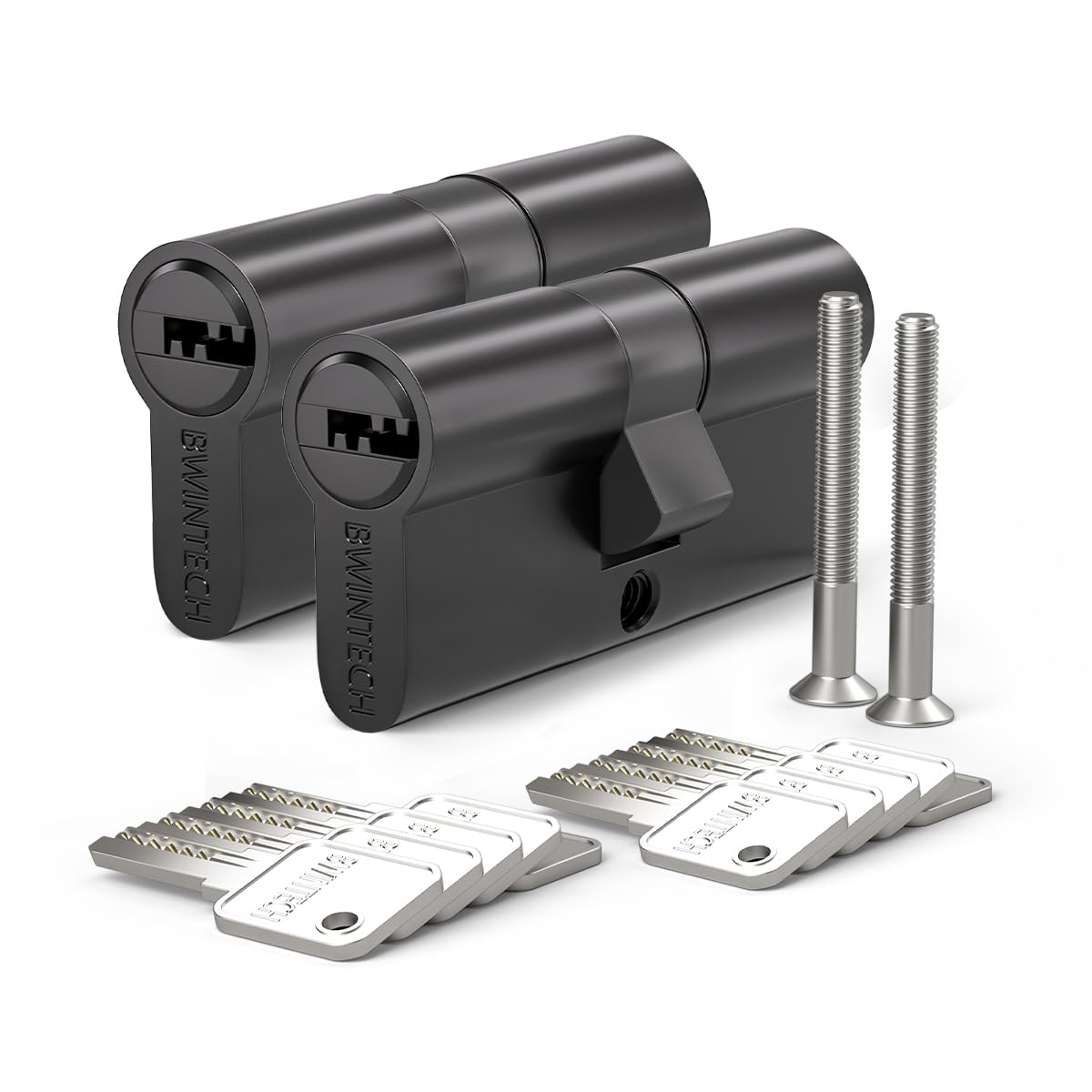 Bwintech Keyed Alike 30/30 mm Euro Brass Cylinder, 60 mm Key/Key ...