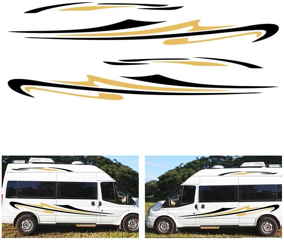 Delleu 2PCS Car Automatic Decal Sticker Car Side Door Sticker Car ...