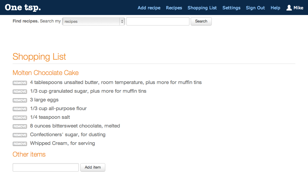One tsp. - App on Amazon Appstore