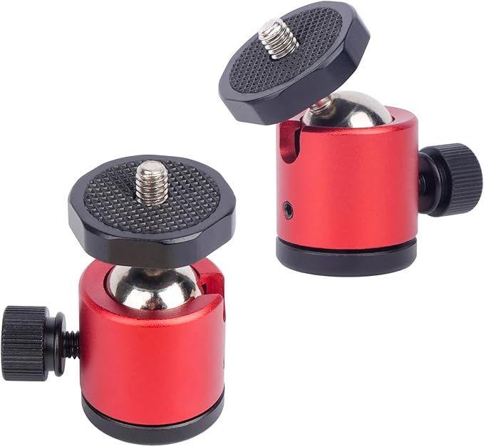 Amazon.com: 2PCS Mini Ball Head, 360° Rotating Ball Heads Mount with 1/ ...