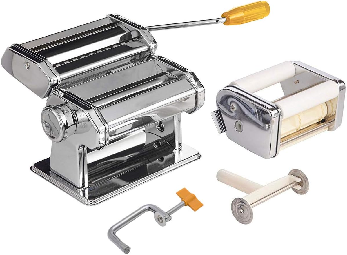 Amazon.com: Maestro MR-1679R Pasta Maker, Manual Fresh Pasta Maker ...