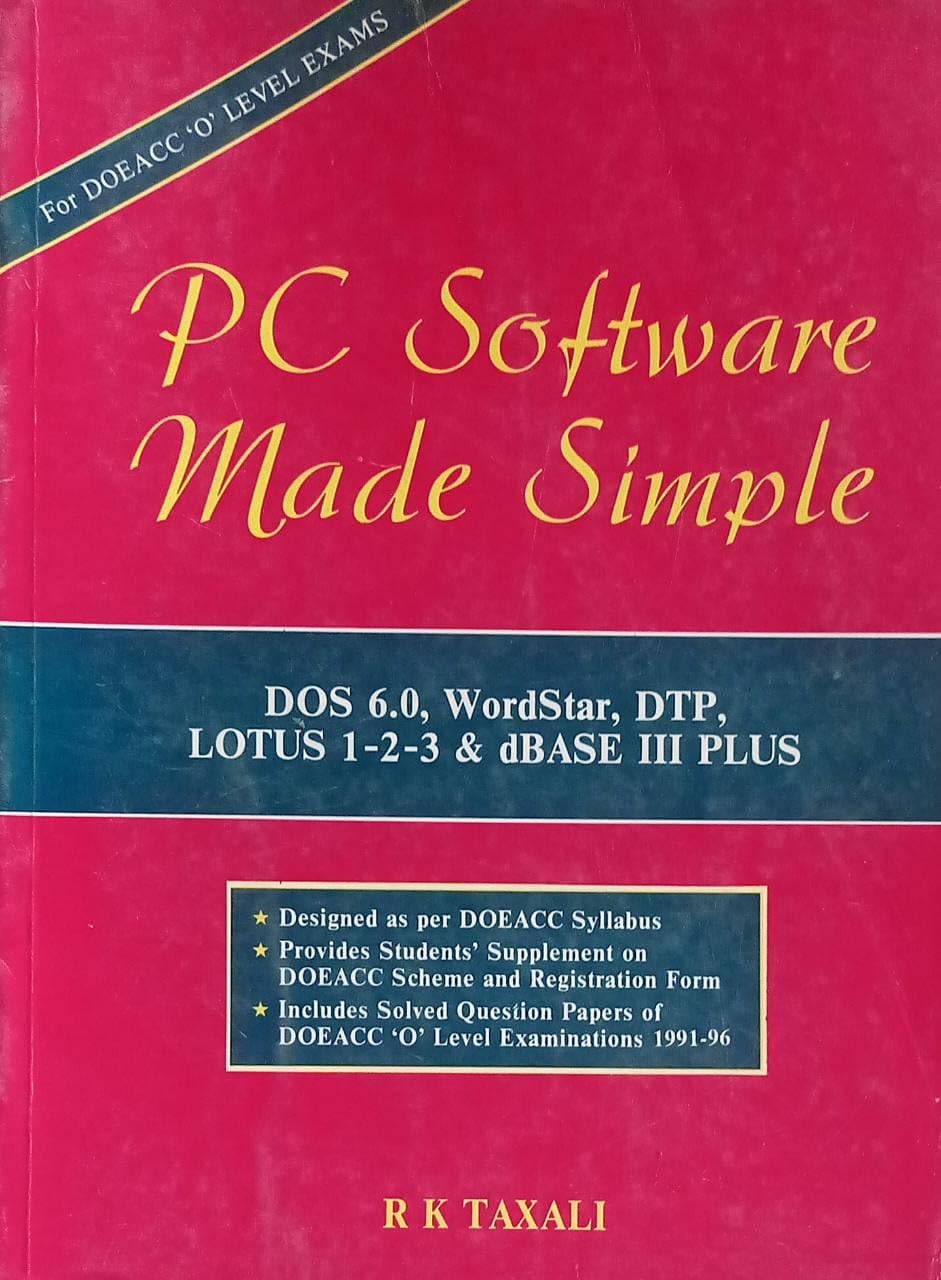 Amazon.in: Buy PC Software Made Simple By RK Raxali SECOND HAND BOOK ...