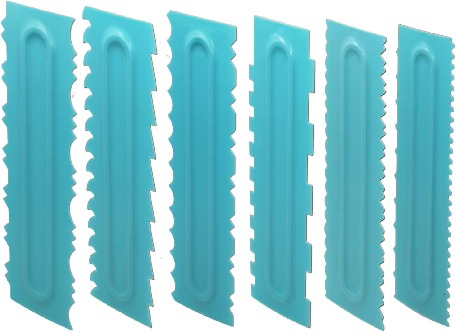 Amazon.com: Amestar Cake Scraper Set of 6 Pack Decorating Comb Icing ...