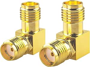 Amazon.com: Boobrie Gold-Plated Upgraded SMA Female to Female 90 Degree Right Angle Connector ...