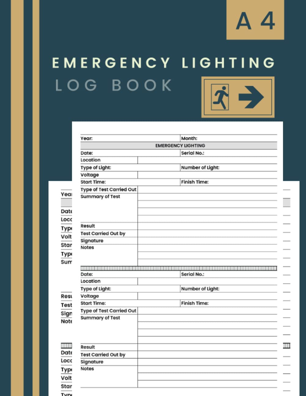 Buy Emergency Lighting Log Book A4: Emergency lighting Testing System ...