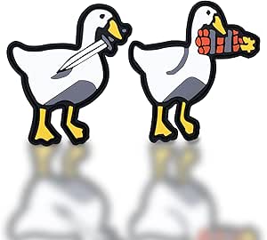 Amazon.com: backtime 2 PCS Goose with Explosive and Knife PVC Morale Patch, Cute Duck Tactical ...