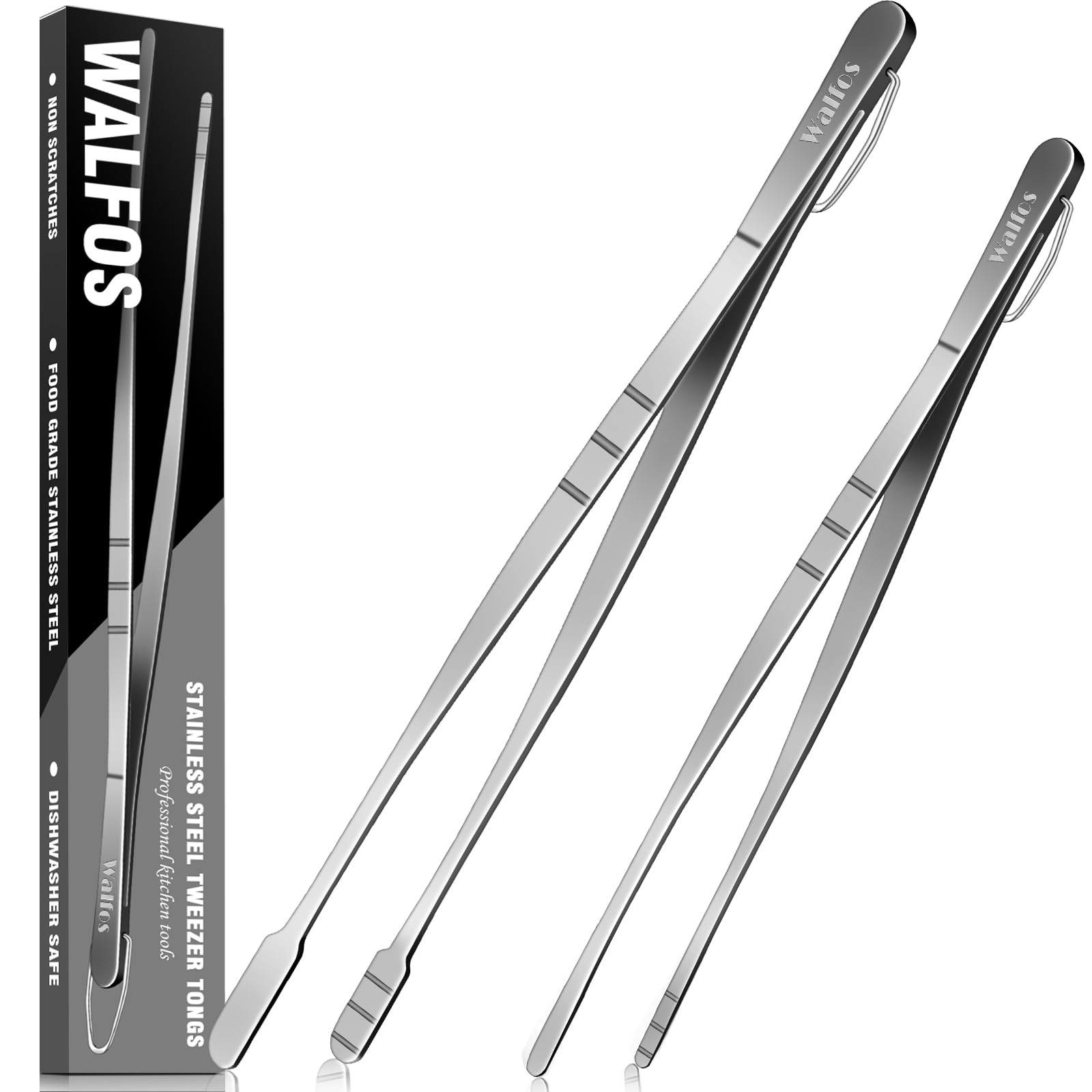 Amazon.com: Walfos Cooking Tweezers, Stainless Steel Food Tweezers ...