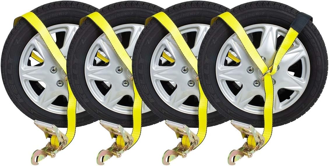 Amazon.com: Mytee Products (4 Pk) Auto Car Haul Flatbed Tie Down Kit ...