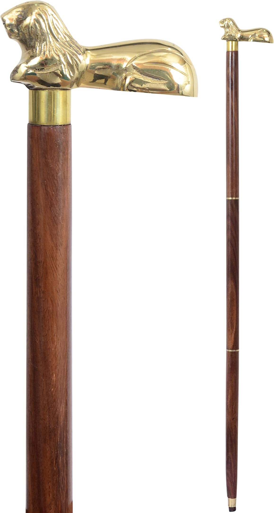 Amazon.com: Aasiya Nautical Brown Wooden Walking Stick - The King Cane ...