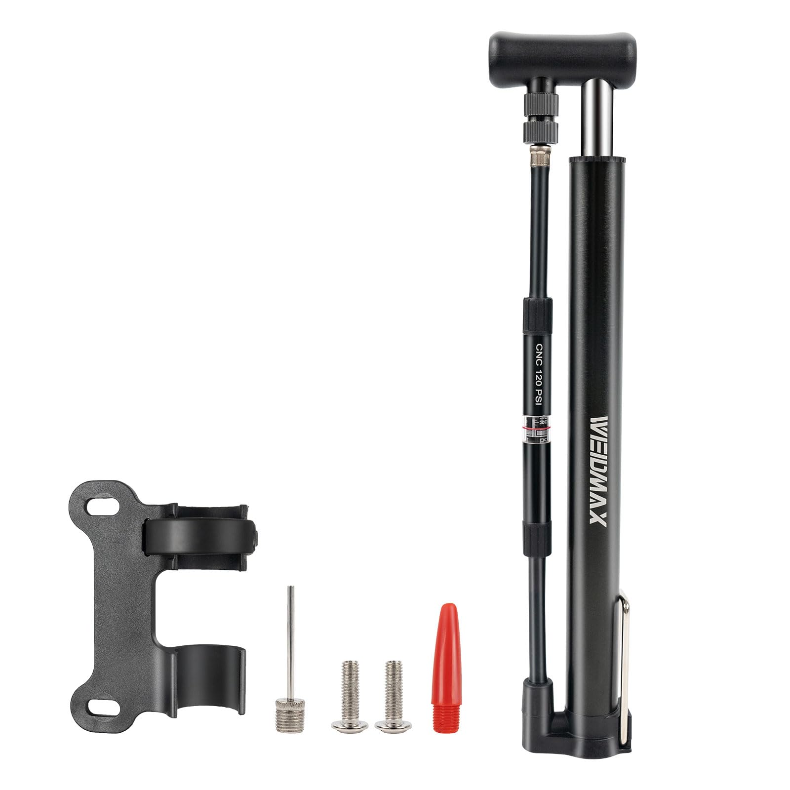 Portable Bike Pump, WEIDMAXBicycle Floor Pump with Gauge Hand Air Pump ...