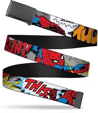 Amazon.com: Buckle-Down Web Belt Spider-Man 1.25" : Clothing, Shoes ...