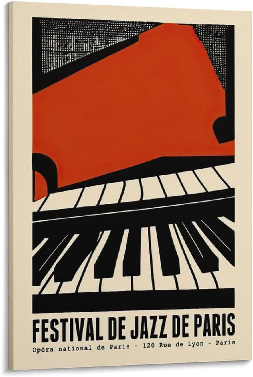 Amazon.com: AAHARYA Paris Jazz Festival Poster - Home Wall Vintage ...