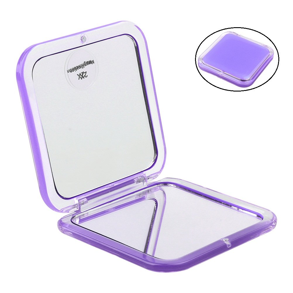 Amazon.com: JOLY Square Compact Mirror, Double Sided Travel Pocket ...