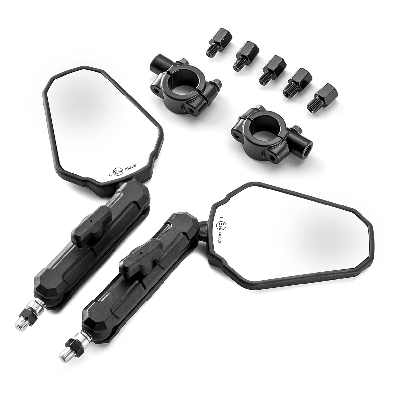 Amazon.com: Mofun Universal Motorcycle Mirrors M8 M10 Adventure ATV ...