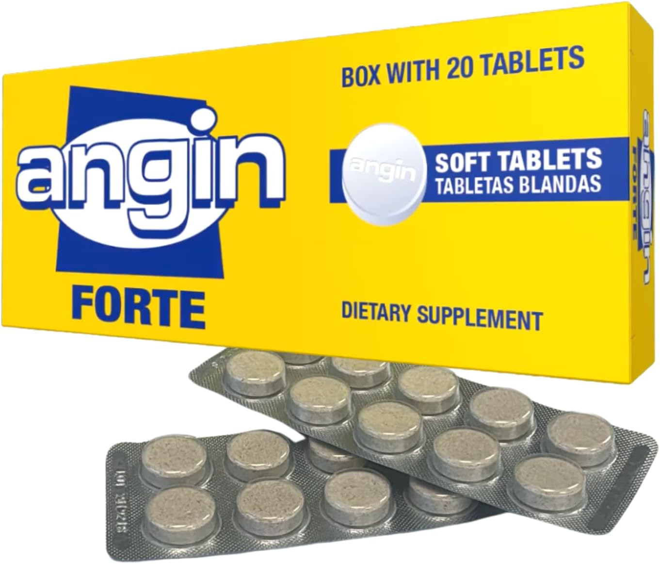 Amazon.com: Angin Cuidado de garganta Forte, incluye 20 tabletas ...