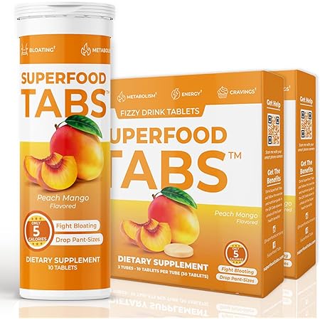 Amazon.com: skinnytabs Superfood Tabs Detox Cleanse Drink - Fizzy ...