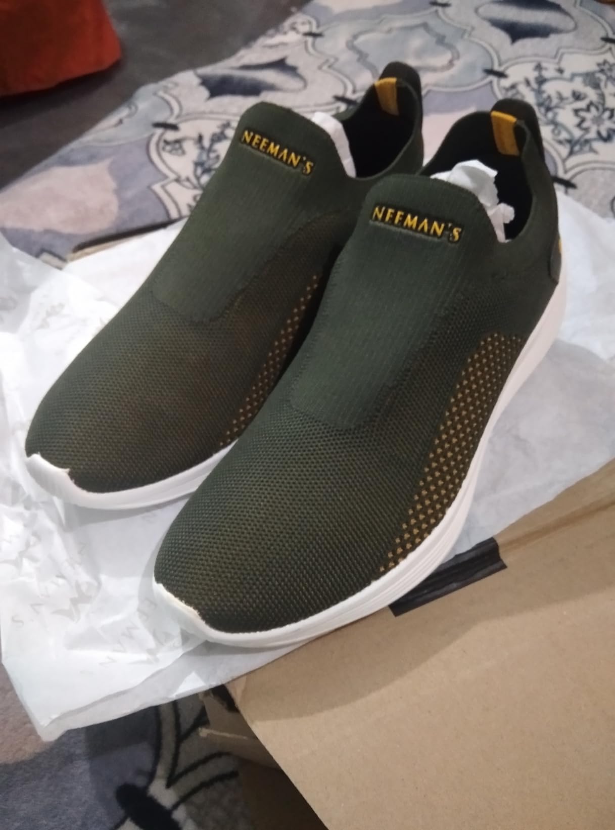 Buy Neeman's Everyday Basic Slip On for Men | Shoes for Boys | Comfortable & Lightweight, (Neon ...