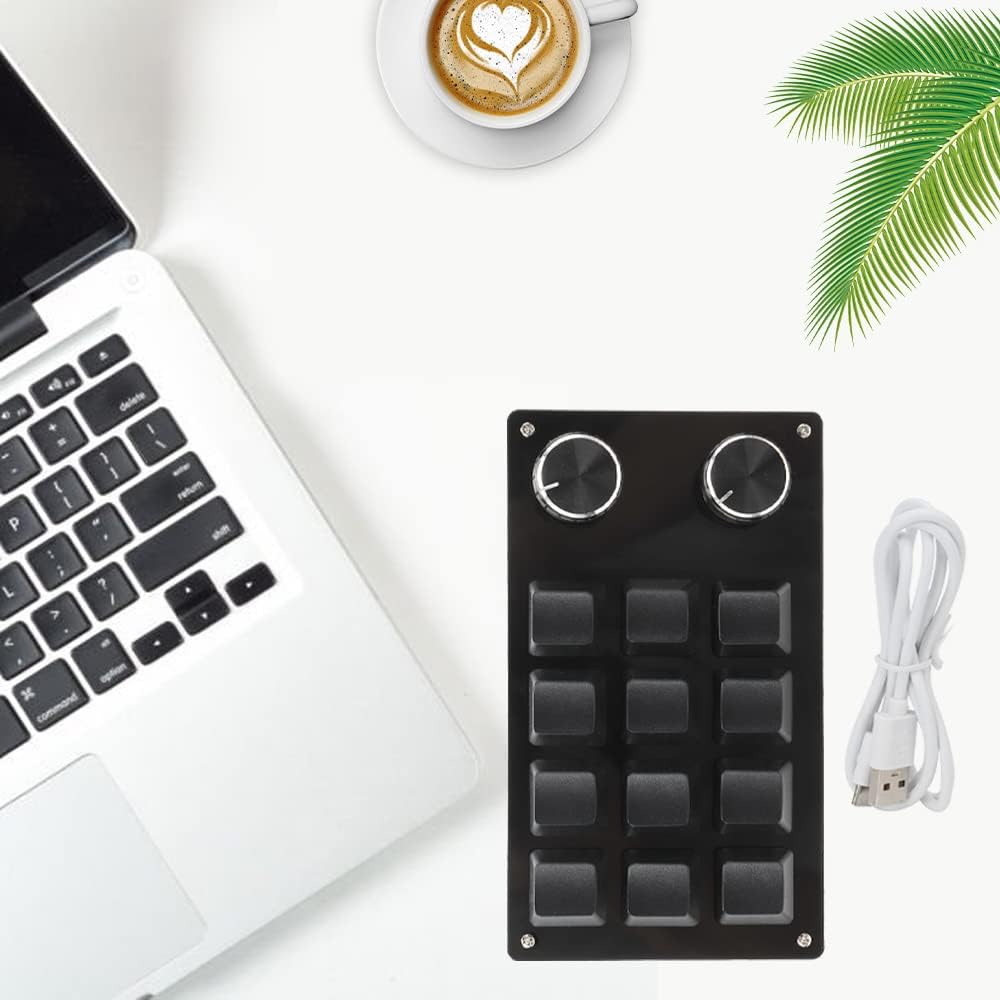 Mechanical Gaming Keypad, One Handed Macro Mechanical Keyboard 12 Key ...