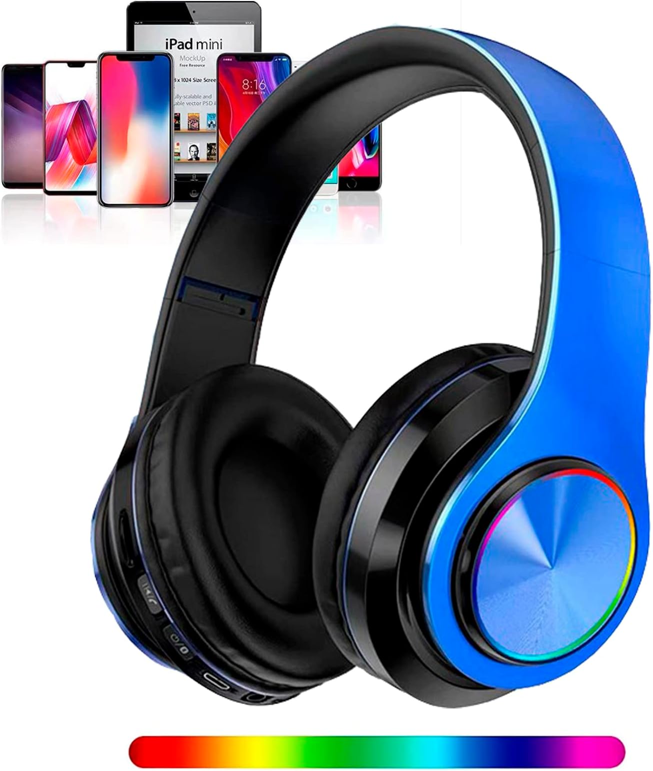 Amazon.com: LFGKeng Wireless Bluetooth Headphones with Colorful LED ...