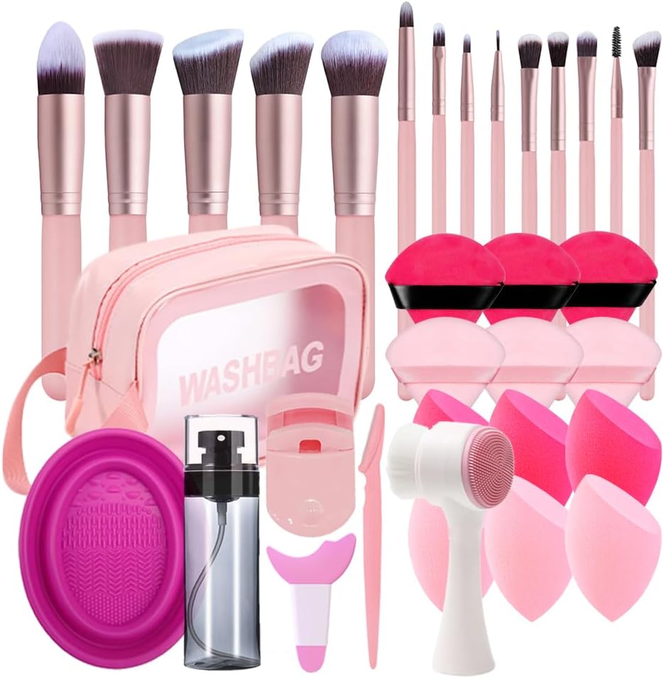 Amazon.com : 33PCS Makeup Foundation Brushes Tool Set with Sponges ...