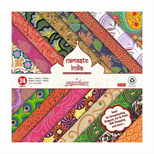 Paperhues Namaste India Collection Scrapbook Papers 12x12" Pad, 24 ...