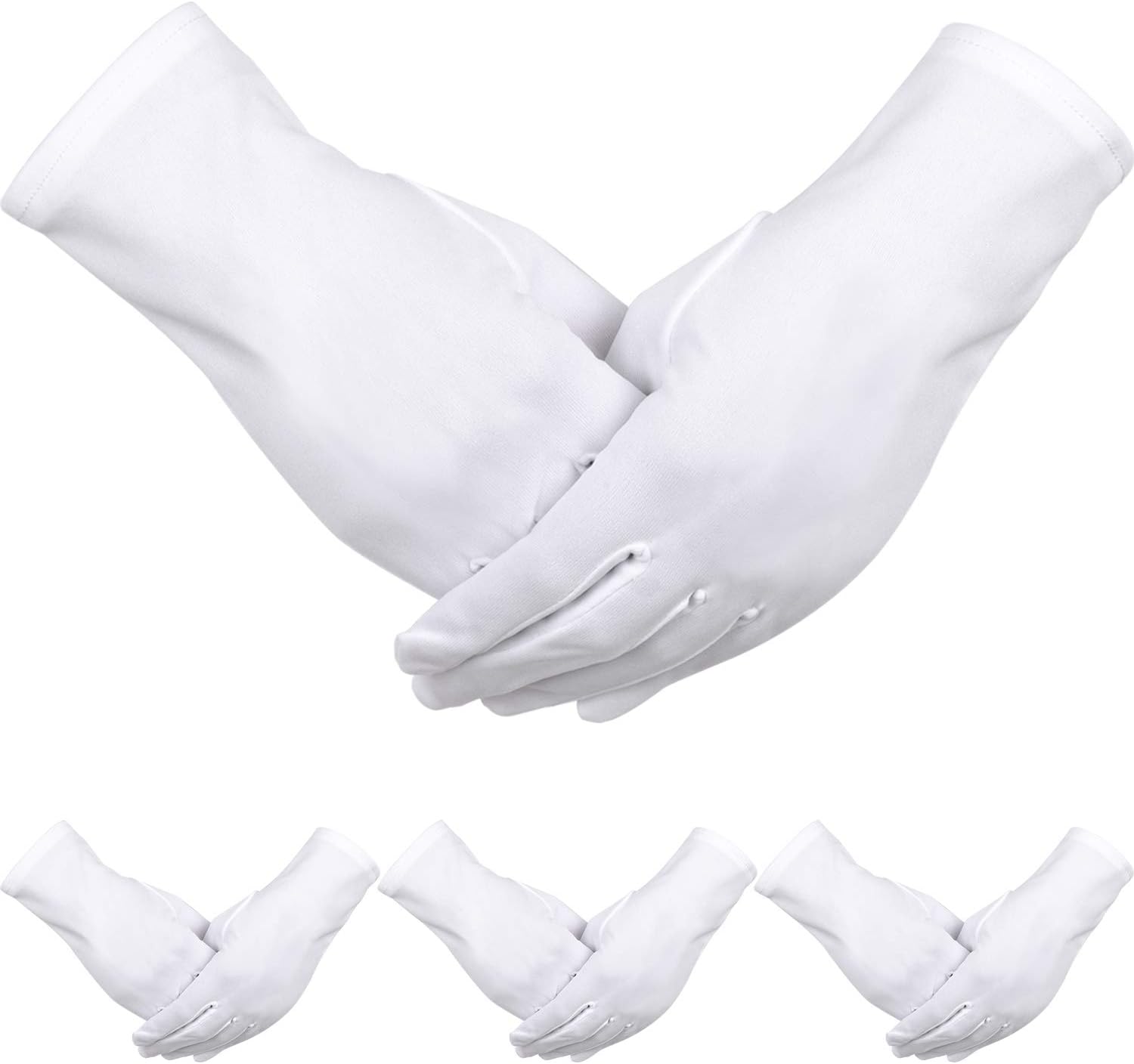 Amazon.com: Sumind 4 Pairs Adult Uniform Gloves Spandex Gloves Dress ...