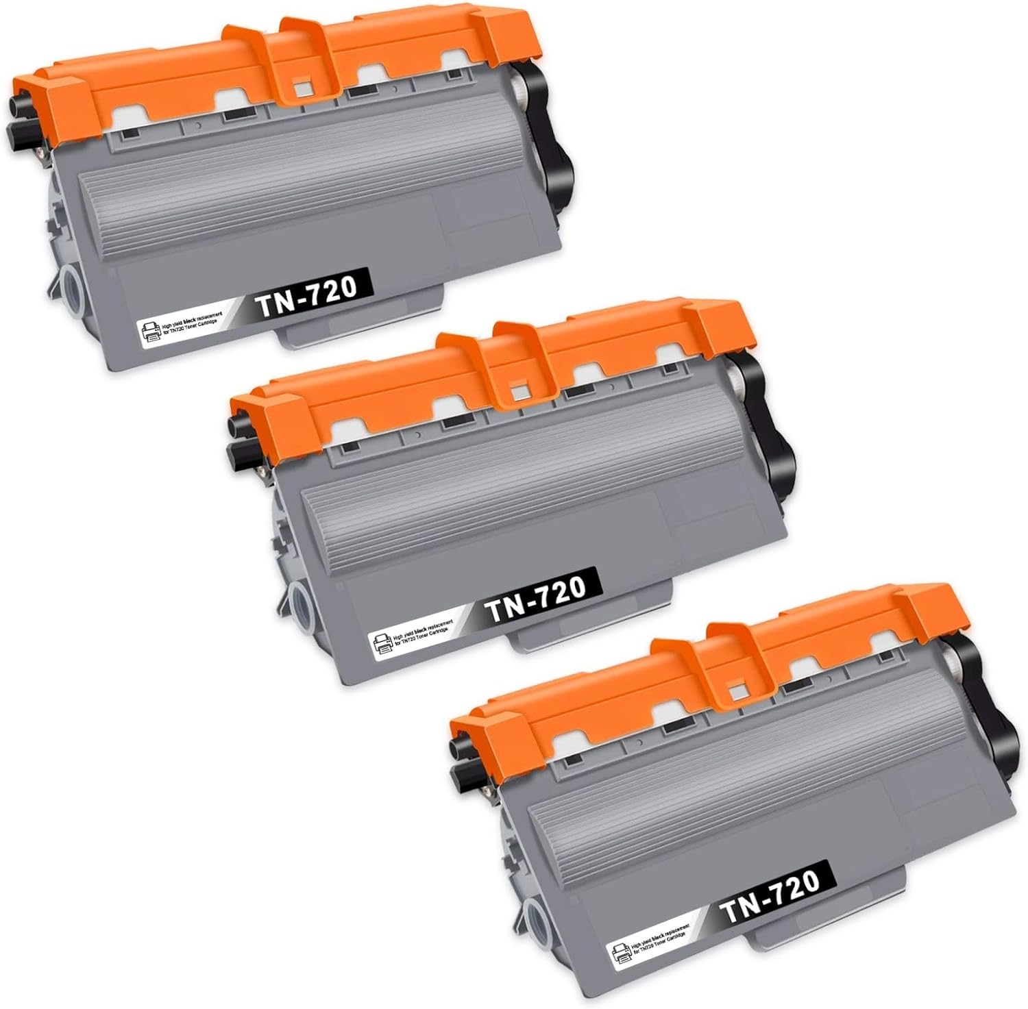 Amazon.com: TN720 TN-720 Black Toner Cartridge Replacement for Brother ...