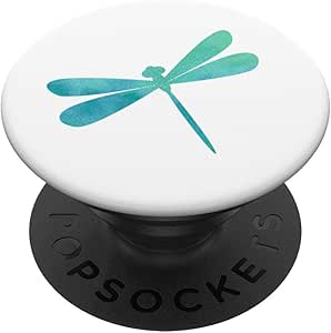 Amazon.com: Dragonfly Teal Watercolor Gift for a Girl PopSockets Grip ...
