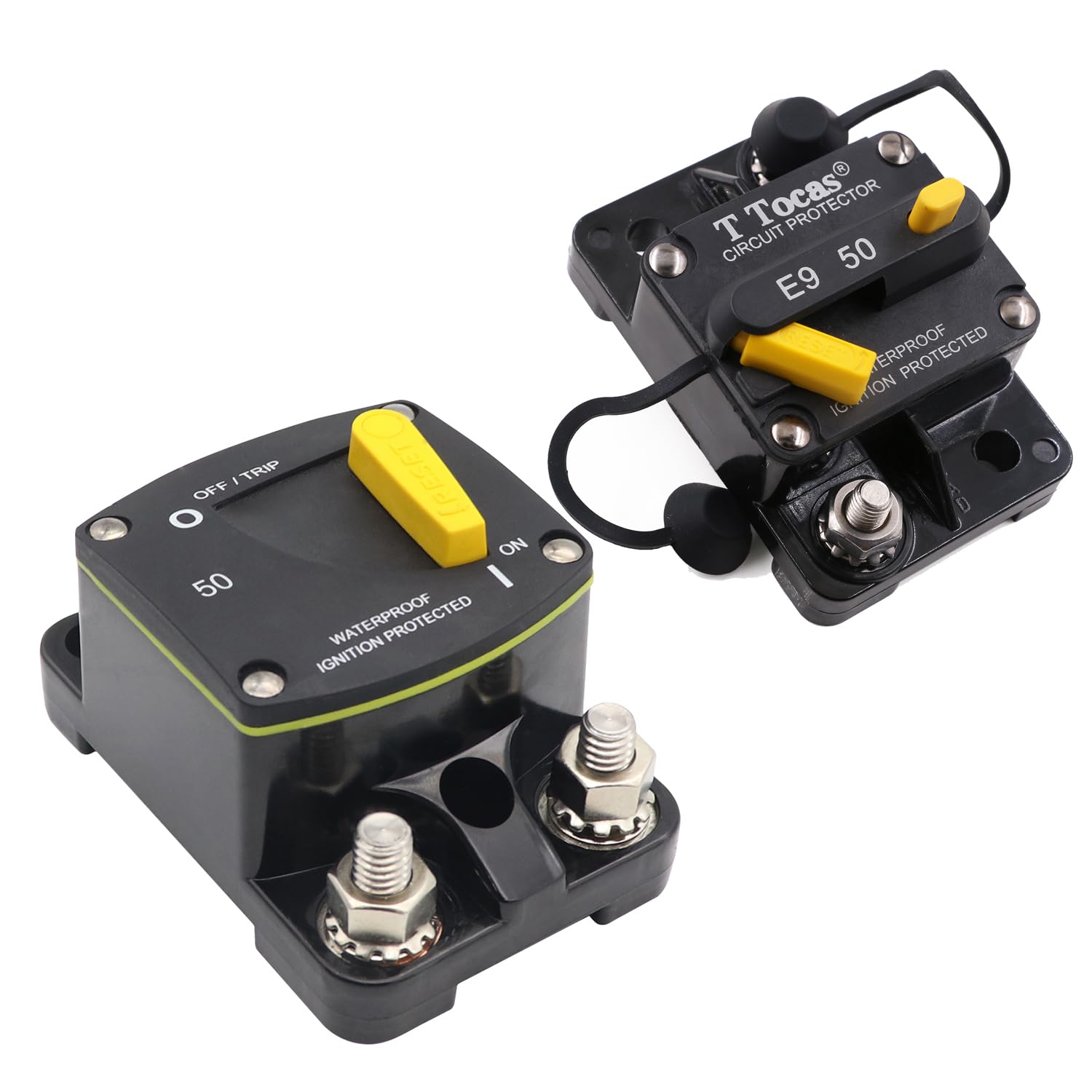 Amazon.com: 50 Amp Surface-Mount Circuit Breaker+ 2-in-1 Battery Switch ...