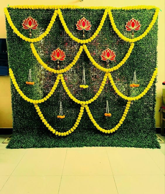 Sellplus Backdrop Setup for Mehndi, Marrige, Pooja, ganpati,All ...
