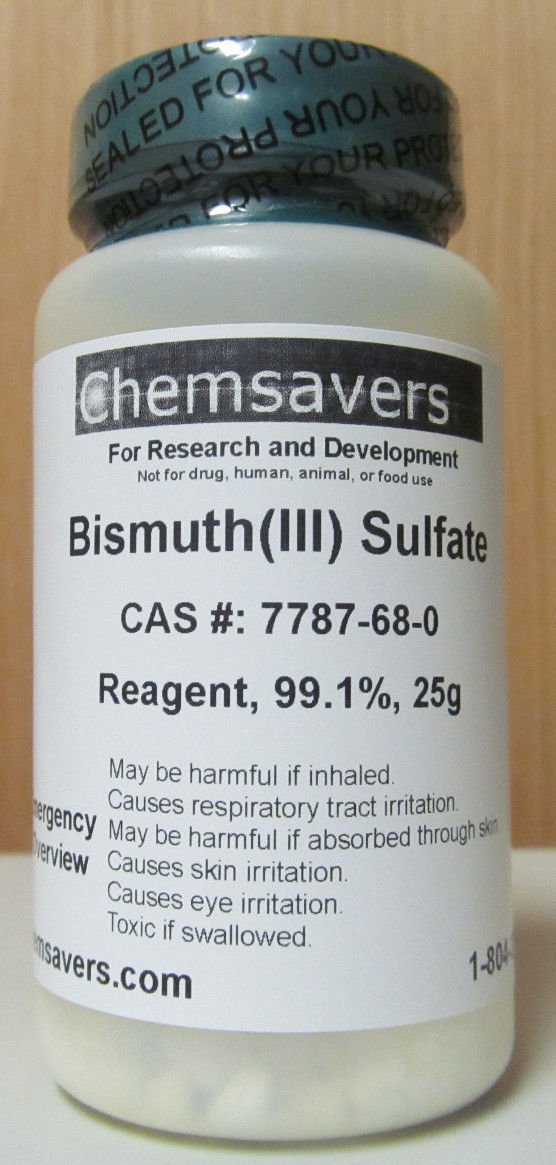 Bismuth(III) Sulfate, Reagent, 99.1%, 25g: Amazon.com: Industrial ...