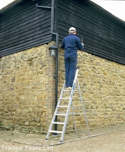 Youngman 10 Tread Platform Class 1 Alloy Step Ladder Aluminium Tradex ...