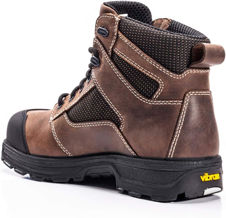 Amazon.com | ROYER Men's Brown 5628AG Work Bootie, Composite Toe, Lace ...