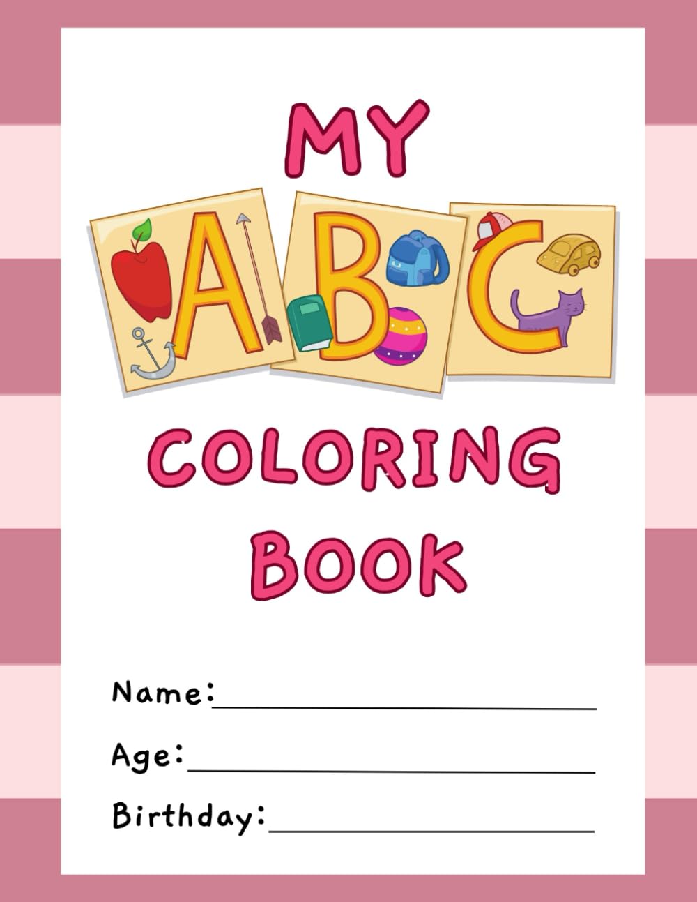 Buy My ABC Alphabet Cute Coloring Book: Coloring Book Learning ...