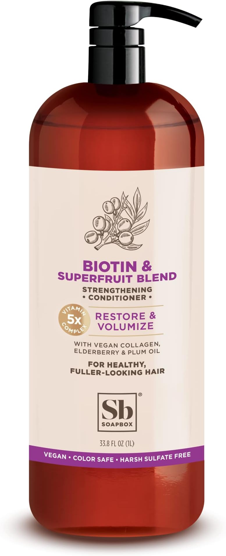 Amazon.com : Soapbox Biotin & Collagen Super Fruit Conditioner for Thin ...