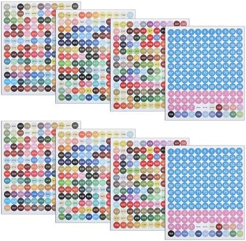 Amazon.com: DQDEDIAN Color Number Stickers,447 Labels for Diamond ...